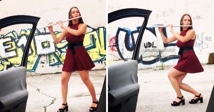 A Girl Performing The Kiki Challenge On A Flute Is Pretty Amazing