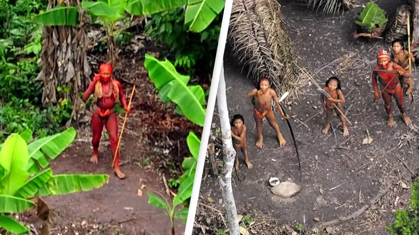 Drone Footage Captures Incredibly Rare Images Of Uncontacted People Who ...