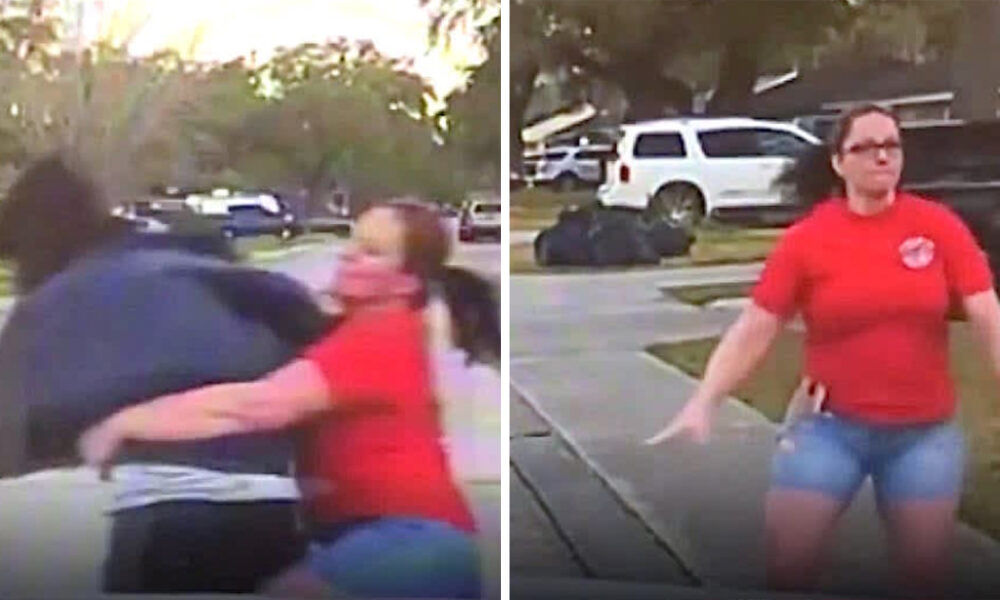 Police Dash Cam Caught Mother Tackle Suspect Accused Of Peeking In