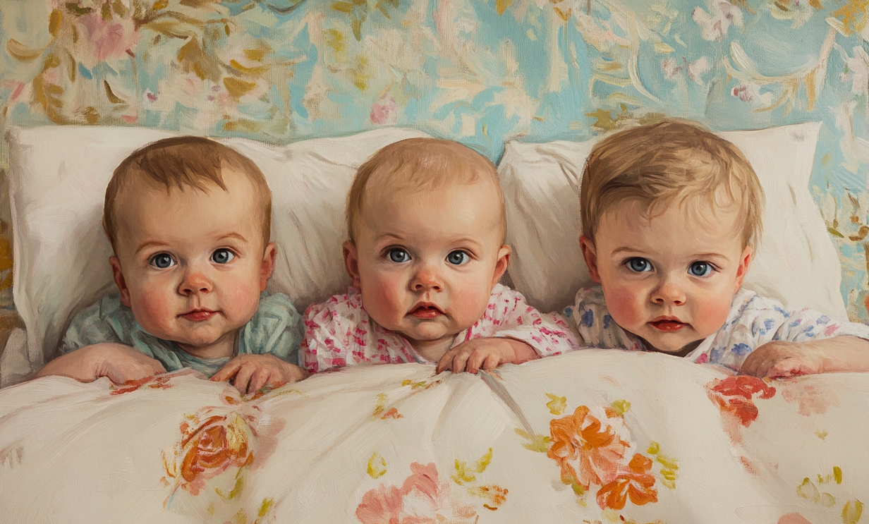 At His Wife's Grave, A Dad Struggling To Raise Triplets: Learns They ...